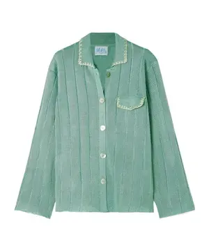 Calle Del Mar Rib-knit Shirt - Green