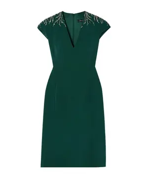 Jenny Packham Embellished Midi Dress - Green