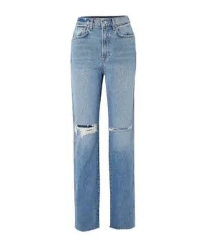 GRLFRND Vintage High-waist Straight-leg Jeans - Blue