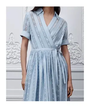Dior Embroidered Midi Flared Dress