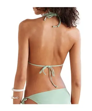 Marysia Embellished Triangle Bikini Top