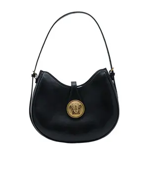 Versace Emblème Hobo Bag With Medusa Logo - Black