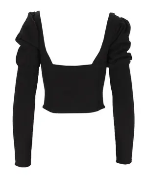VIVIENNE WESTWOOD Bea Puff-sleeved Corset Cardigan - Black