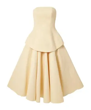 Solace Gathered Crepe Midi Dress - No