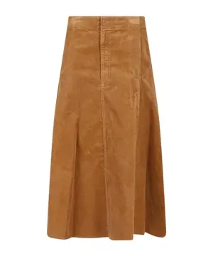 Polo Ralph Lauren A-line Midi Skirt - Tan