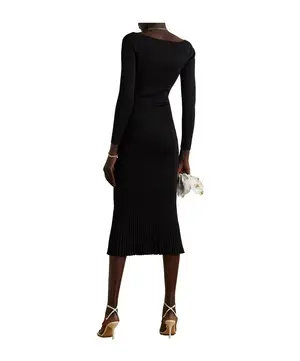 Galvan Ribbed-knit Midi Dress