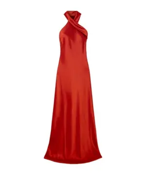 Galvan Elegant And Minimalist Satin Dress - Red