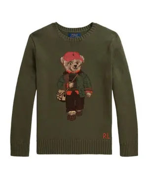 Polo Ralph Lauren Polo Bear Intarsia-knit Sweater - Green