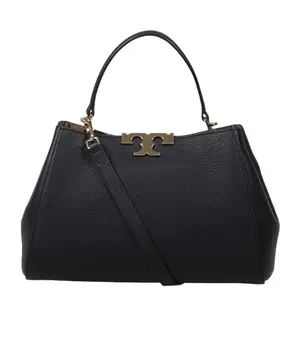 Tory Burch Medium Eleanor Soft Satchel - Black/gold