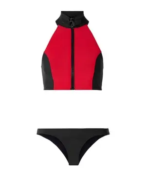 Lisa Marie Fernandez Color-blocked Sports Bikini - Red