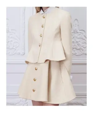 Dior Peplum Jacket With Médaillon Buttons
