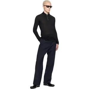 JIL SANDER Half-zip Turtleneck Knitted Pullover