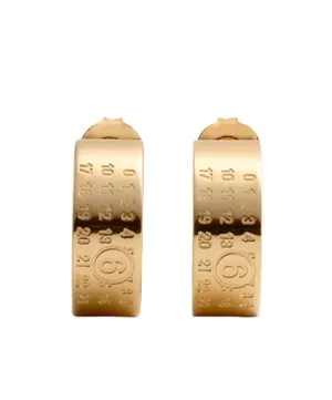 MAISON MARGIELA Numeric Hoop Earrings - Gold
