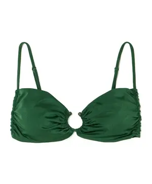 Johanna Ortiz Embellished Bikini Top - Green