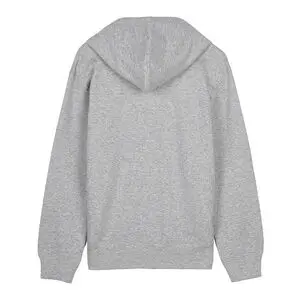 Comme Des Garçons Long Sleeve Zip-up Hoodie With Drawstring Hood And Logo Detail