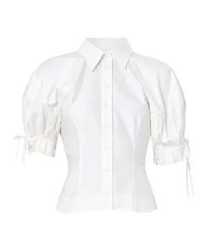 VIVIENNE WESTWOOD Vivienne Westwood Button-Down Poplin Shirt With Pleated Sleeves