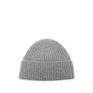 Miu Miu Logo-patch Ribbed-knit Wool Beanie