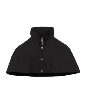 Prada Hooded Short Cape - Black