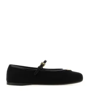 Prada Round-toe Ballet Flats - Black