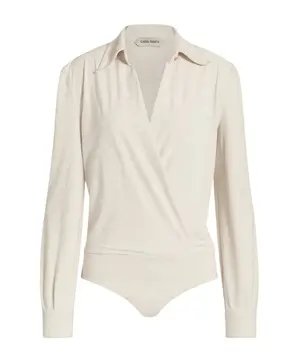 Alberta Ferretti Alberta Ferretti Long Sleeve Lapel Collar Bodysuit No