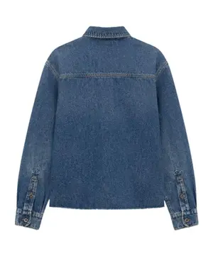 Miu Miu Classic Collar Button-up Denim Shirt