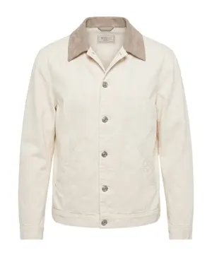 Brunello Cucinelli Collared Long-sleeved Casual Jacket - White