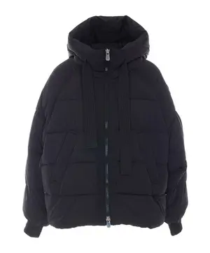 Pinko Hooded Zipped Puffer Jacket - Black