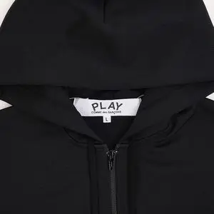 Comme Des Garçons Logo Patch Full Zip Hoodie