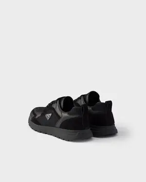 Prada Prax Leather And Fabric Sneakers