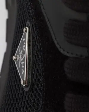 Prada Prax Leather And Fabric Sneakers