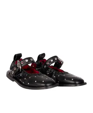 Stella McCartney Studded Buckle-strap Ballet Flats