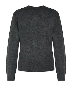Closed Ribbed Crew Neck Cardigan