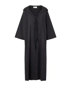 Lisa Marie Fernandez Hooded Kaftan - Black