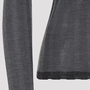 Prada Long-sleeved Knitted Polo Top