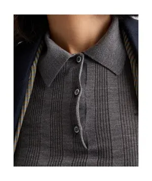 Prada Long-sleeved Knitted Polo Top