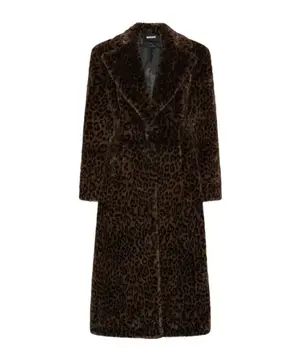 ROTATE BY BIRGER CHRISTENSEN Long Faux Fur Coats - Brown