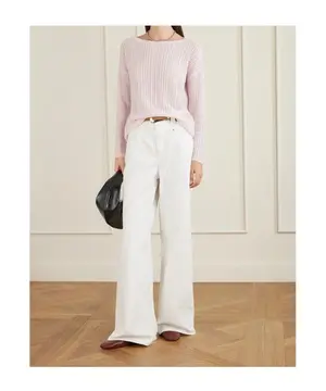 ALLUDE Ribbed-knit Cashmere Sweater