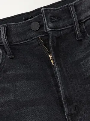 MOTHER The Hustler Roller Sneak Jeans - Black