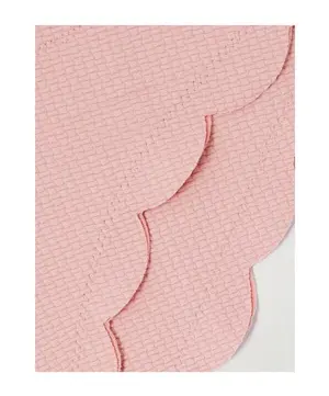 Marysia Scalloped Recycled-seersucker Bikini Briefs