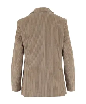 LARDINI Ribbed Single-breasted Blazer