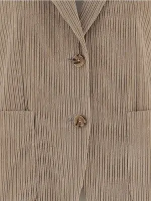 LARDINI Ribbed Single-breasted Blazer