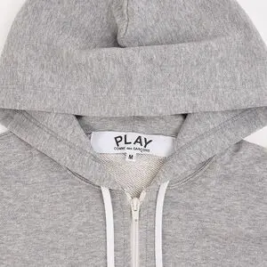 Comme Des Garçons Heart Motif Zip-up Hoodie