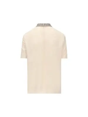Valentino Garavani Embellished Short-sleeved Top - Ivory