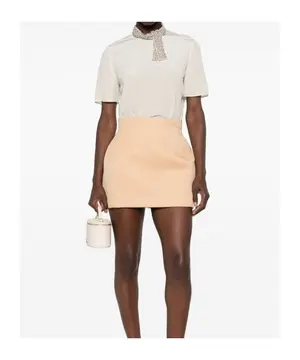 Valentino Garavani Embellished Short-sleeved Top - Ivory