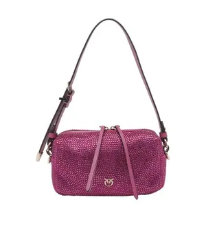Pinko Embellished Mini Crossbody Bag - Fuchsia