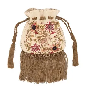 Valentino Garavani Embroidered Drawstring Clutch With Tassels - No