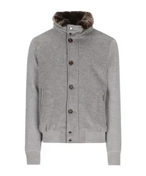 MOORER Long-sleeved Casual Jacket - Gray