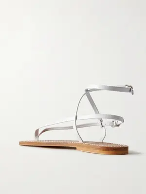 K.JACQUES Abako Leather Sandals - Gray