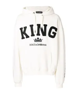 Dolce & Gabbana Hooded Long-sleeved Hoodie - White