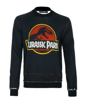Dolce & Gabbana Round-collar Long-sleeve Hoodie - Black